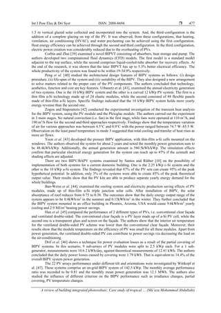 A review of building integrated photovoltaic: case study of tropical ...