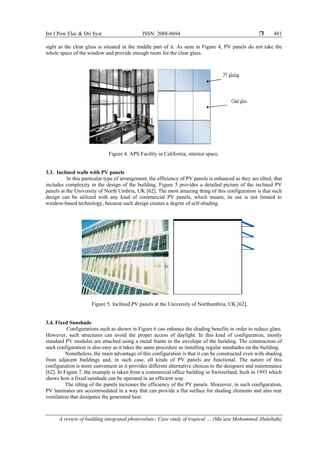 A review of building integrated photovoltaic: case study of tropical ...