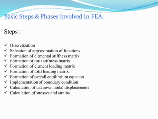 INTRODUCTION TO FINITE ELEMENT ANALYSIS | PPTX