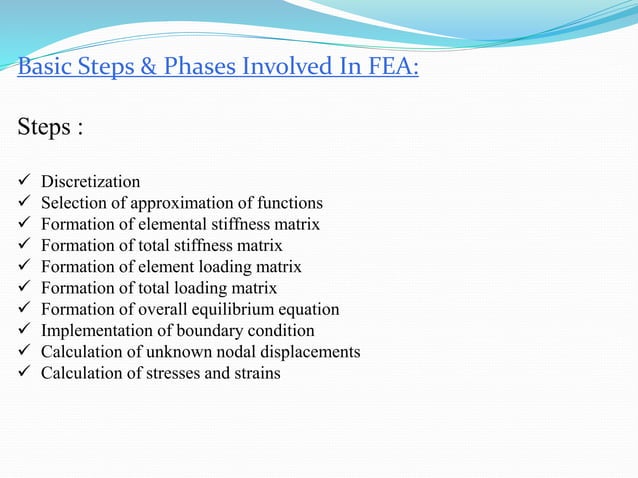 INTRODUCTION TO FINITE ELEMENT ANALYSIS | PPTX