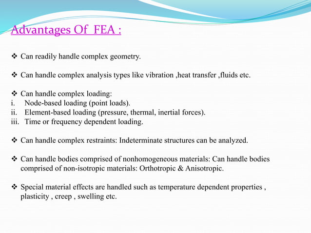 INTRODUCTION TO FINITE ELEMENT ANALYSIS | PPTX