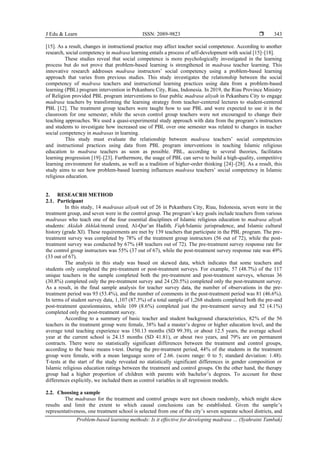 Problem-based learning methods: Is it effective for developing madrasa ...