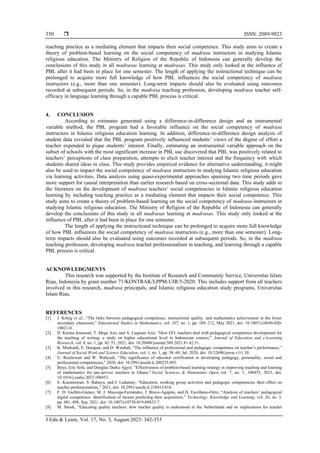 Problem-based learning methods: Is it effective for developing madrasa ...