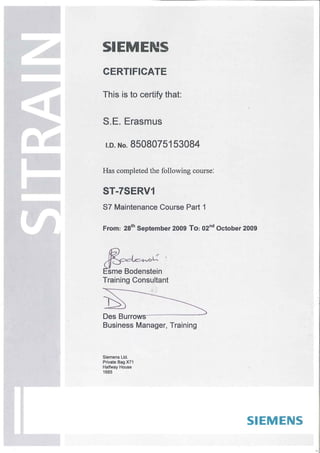Stephen Training Certificates | PDF