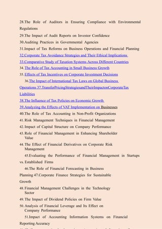 207 Best Accounting Dissertation Topics & Ideas.pptx