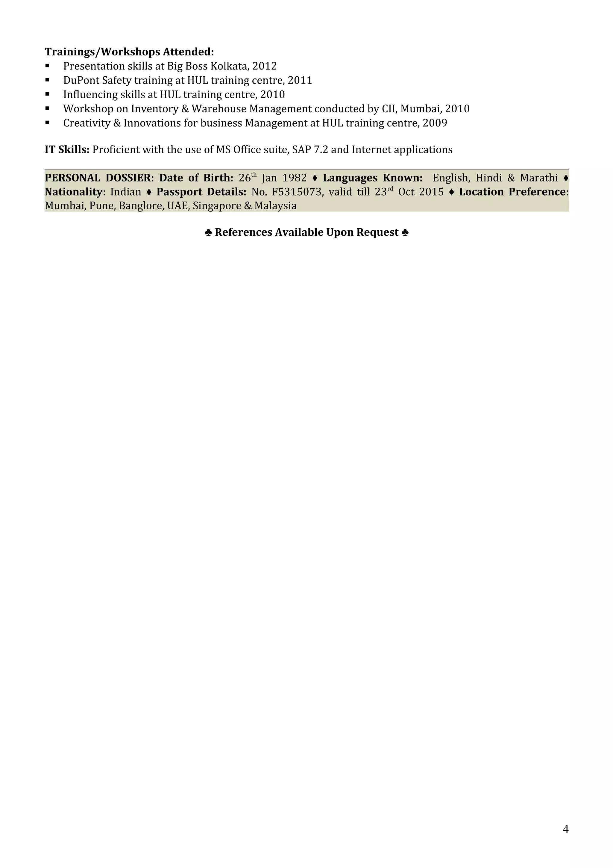 Mr. Subodh Joshi - Resume - Final (1) | DOC | Logistics | Business