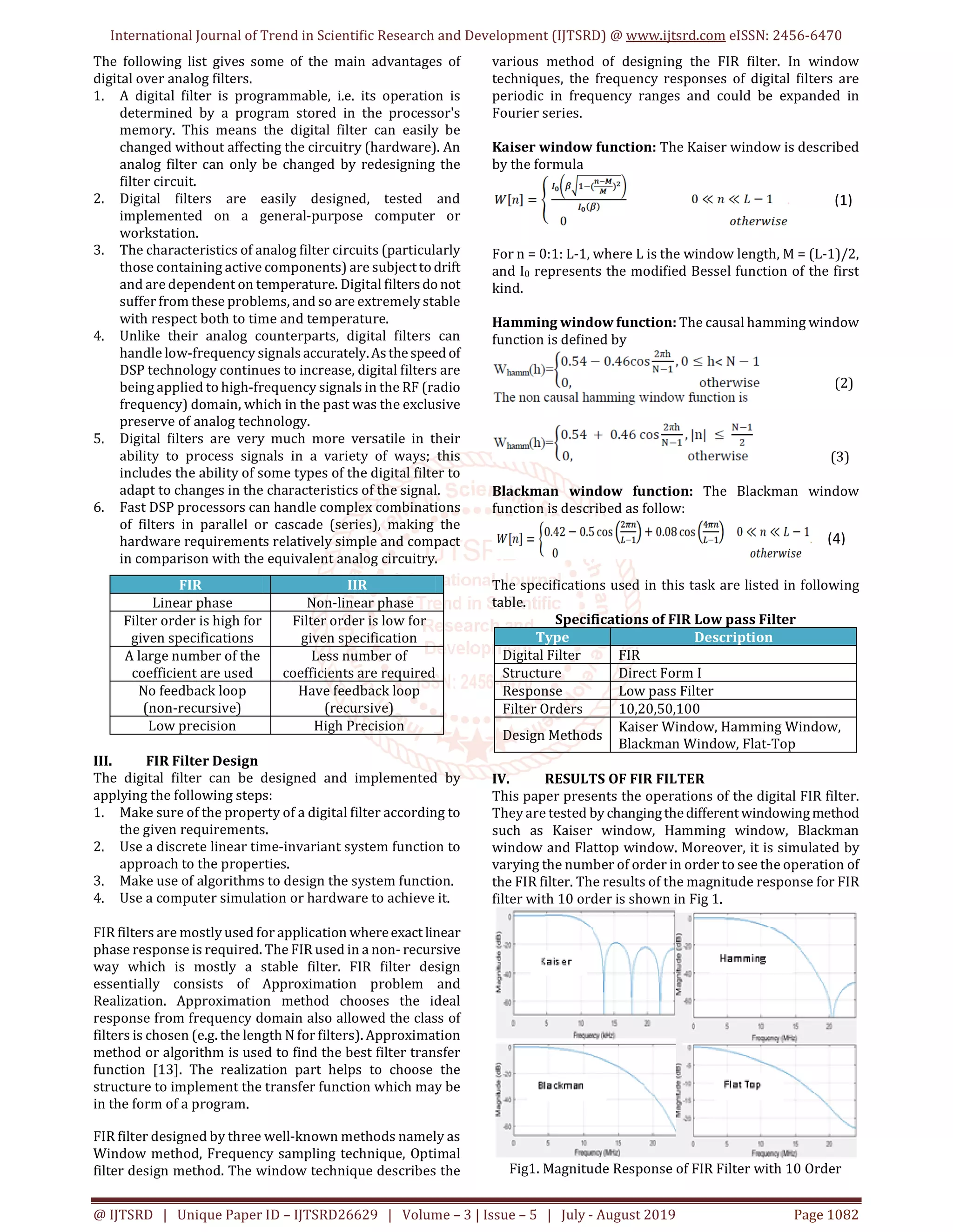 Performance Analysis Of Fir Filter Using Fdatool Pdf