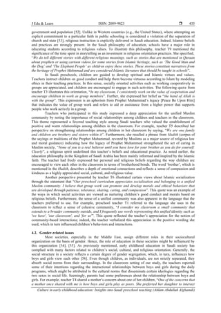 Culture in early childhood education: Insights into Saudi preschool teaching | PDF