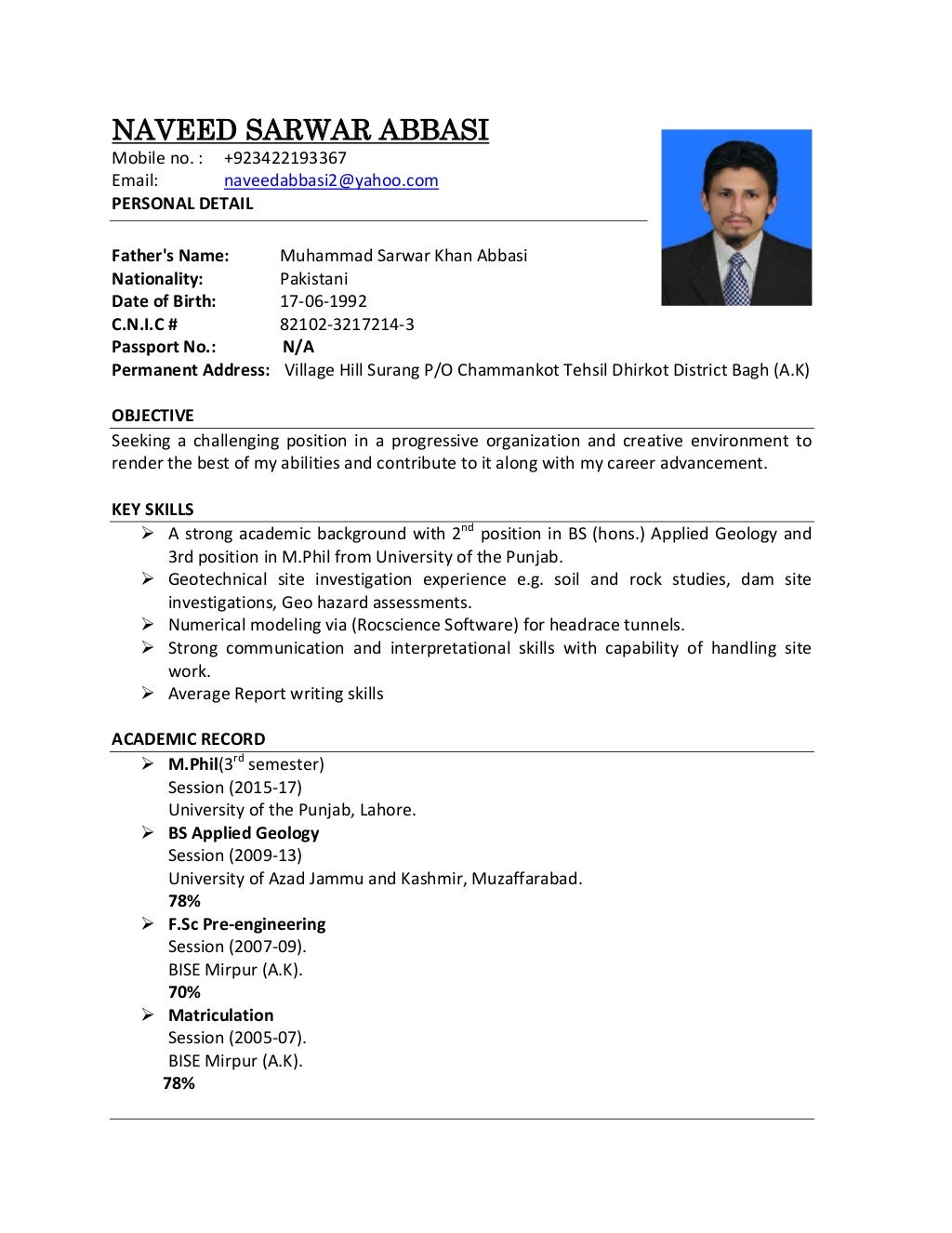 Naveed Abbasiresume