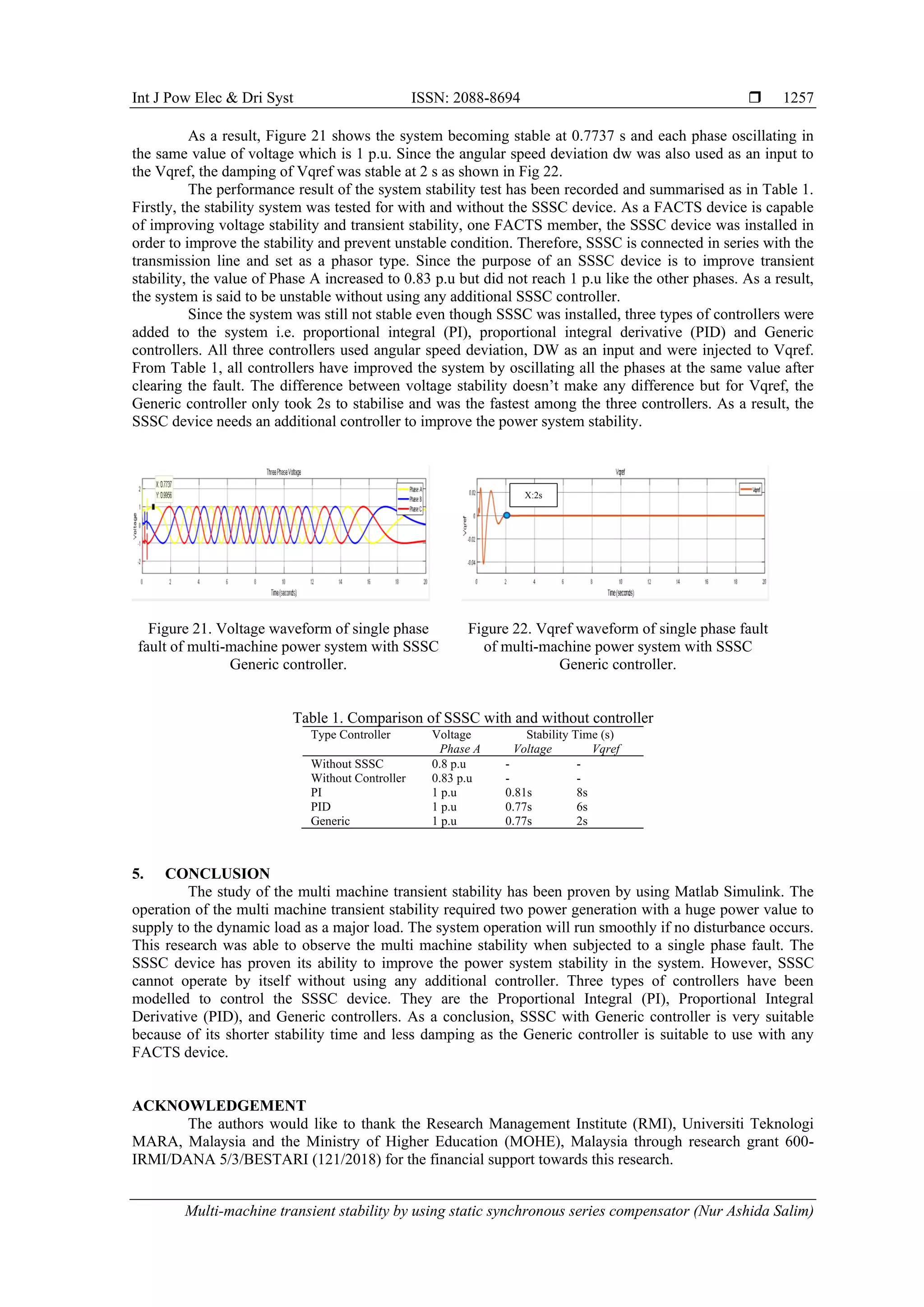 Multi-machine transient stability by using static synchronous series compensator | PDF