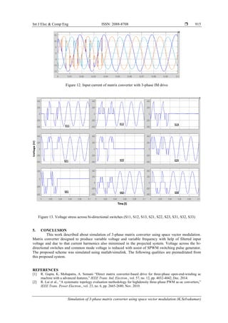 Simulation of 3-phase matrix converter using space vector modulation | PDF