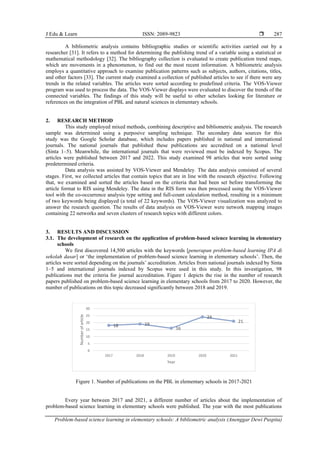 Problem-based science learning in elementary schools: A bibliometric ...