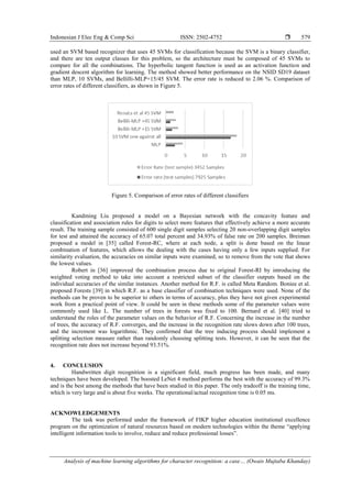Analysis of machine learning algorithms for character recognition: a case study on handwritten ...