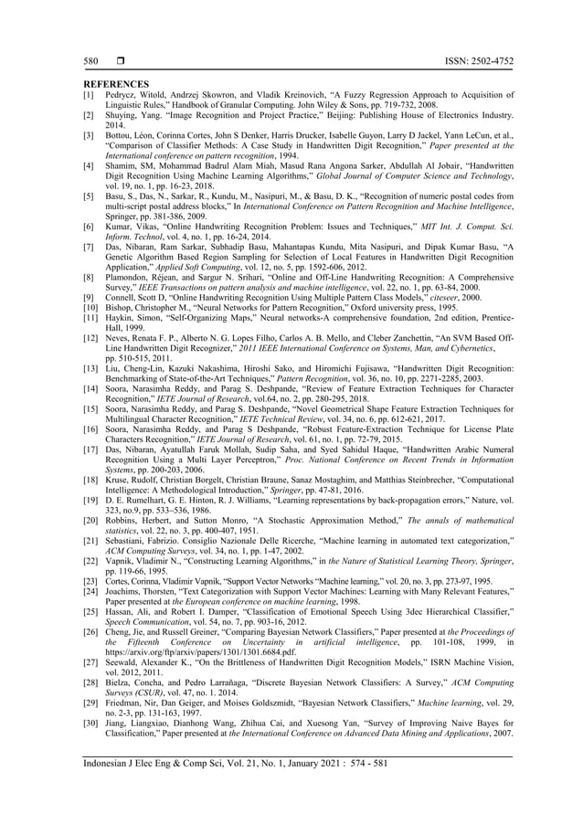 Analysis Of Machine Learning Algorithms For Character Recognition A