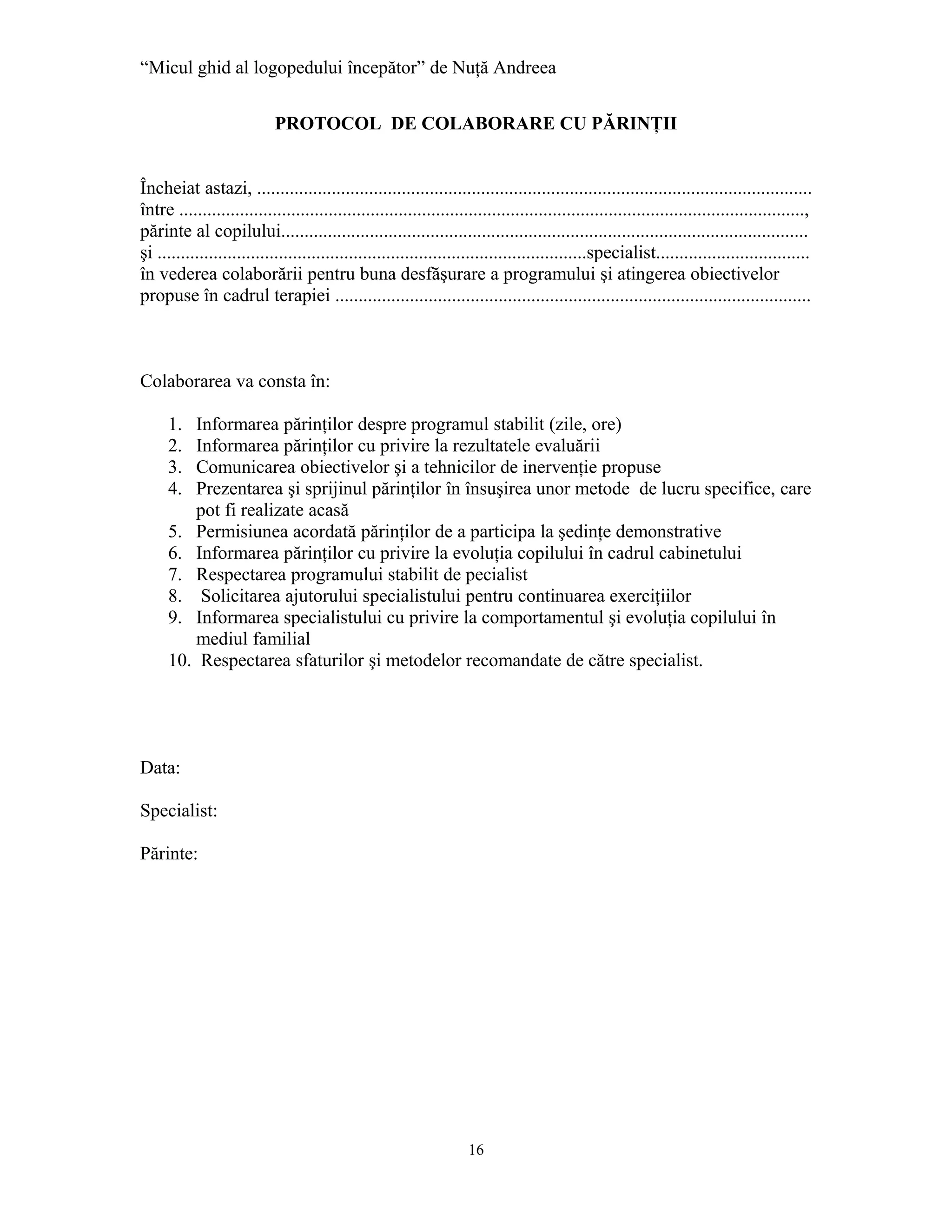 Micul ghid al logopedului incepator | PDF