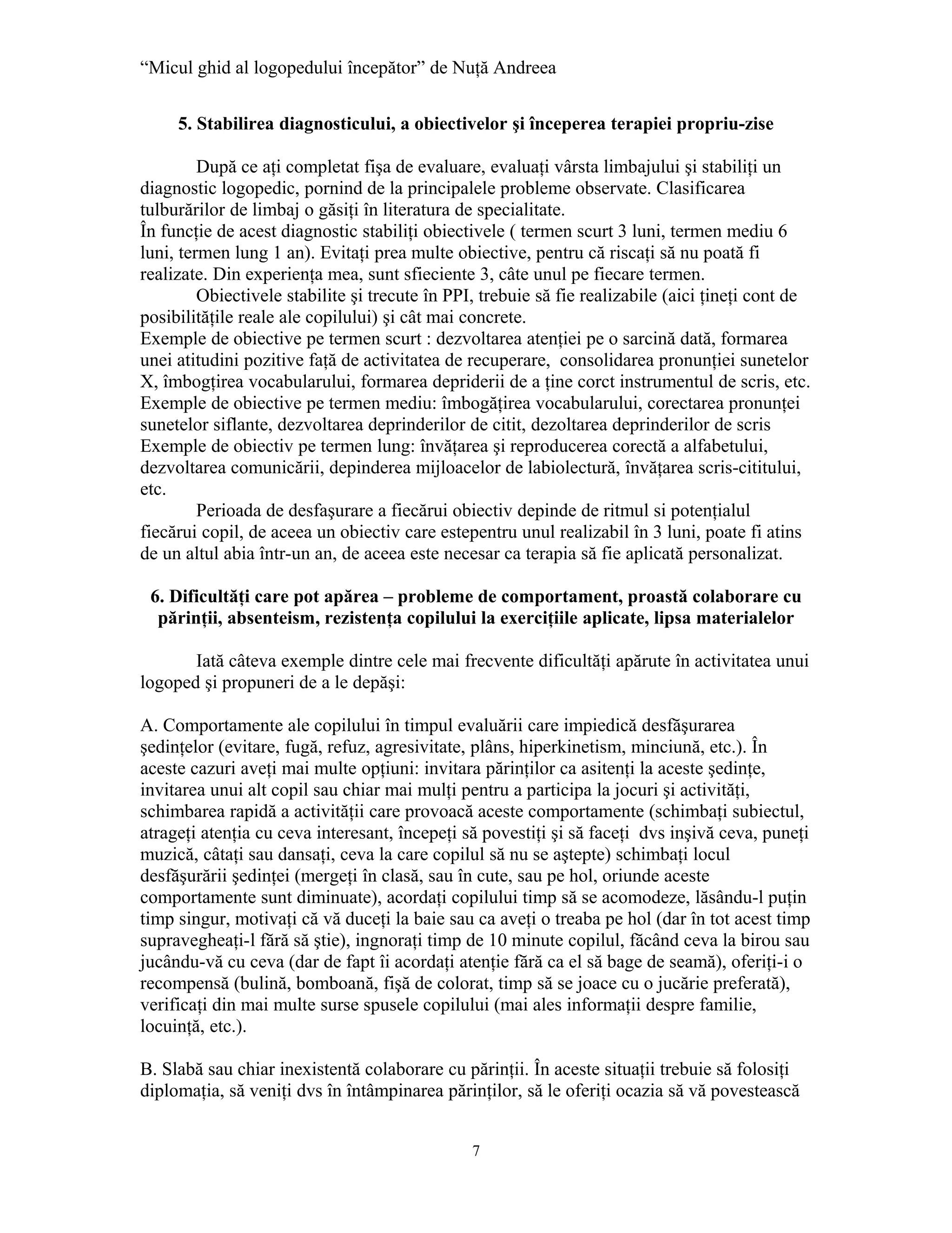 Micul ghid al logopedului incepator | PDF