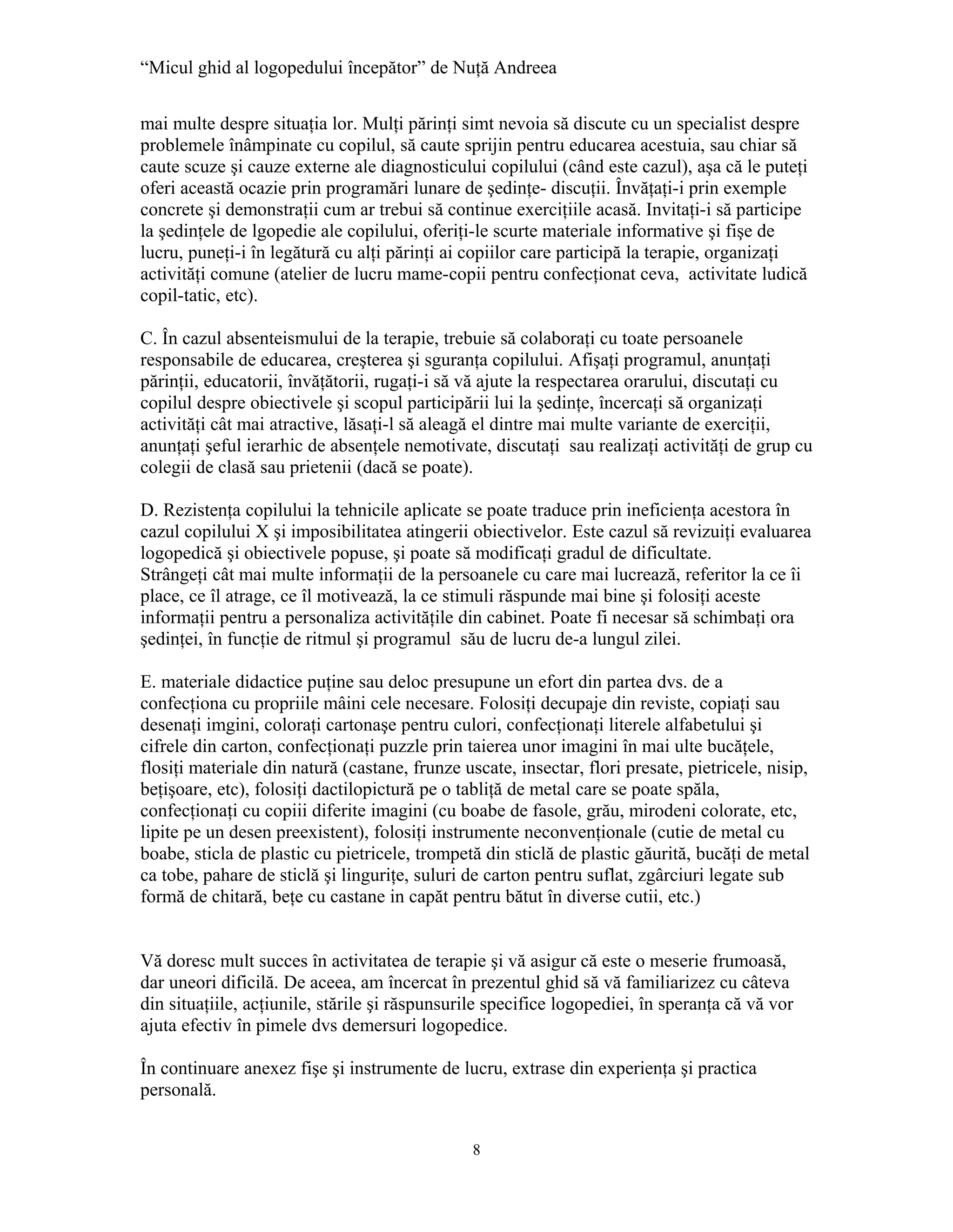 Micul ghid al logopedului incepator | PDF