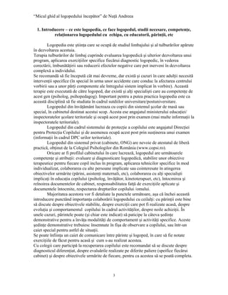 Micul ghid al logopedului incepator | PDF