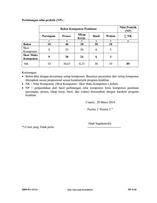 2089 p psp-multimedia contoh penilaian | PDF