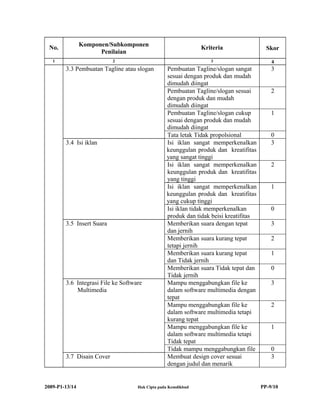 2089 p psp-multimedia contoh penilaian | PDF