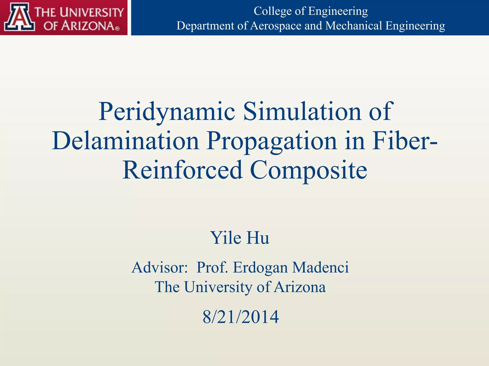 Peridynamic simulation of delamination propagation in fiber-reinforced ...