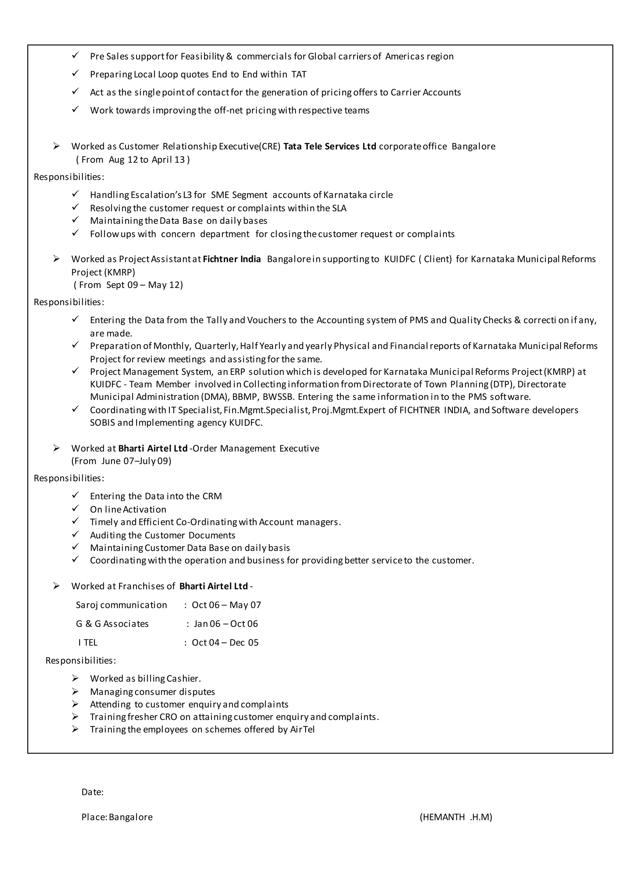 Resume-HEMANTH_H_M | PDF