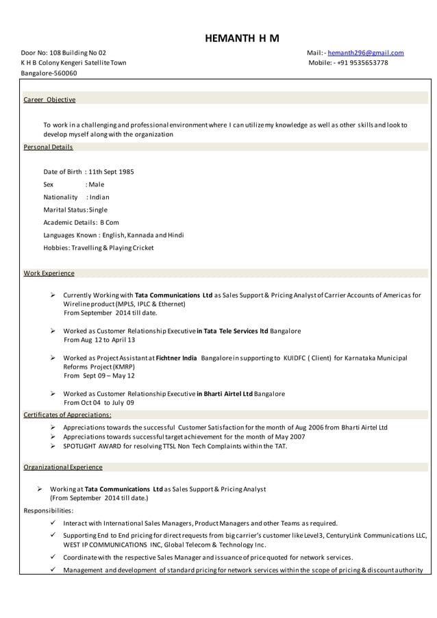 Resume-HEMANTH_H_M | PDF