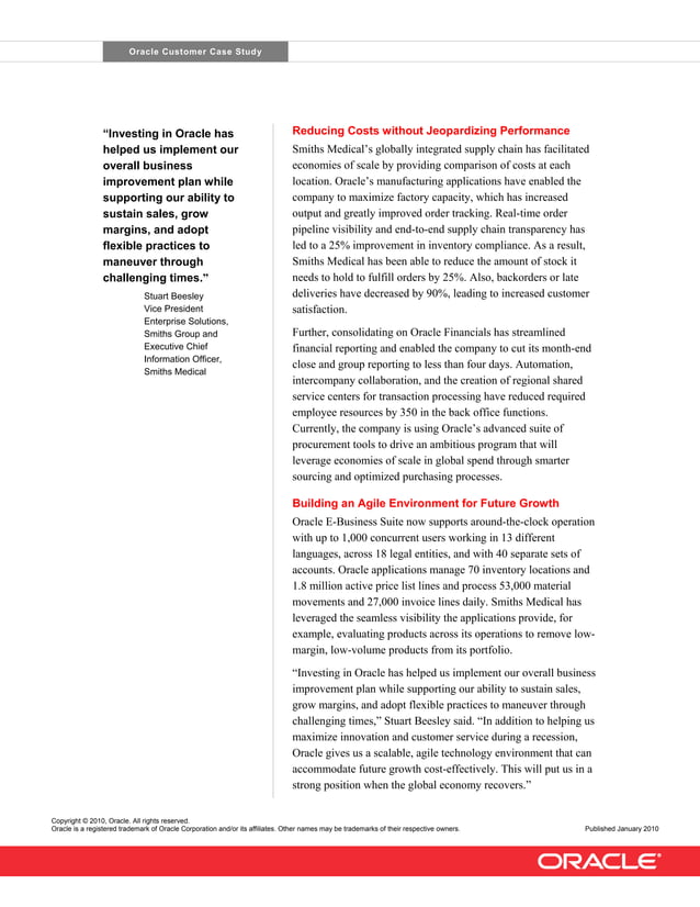 smiths-medical-ebs-case-study | PDF | Business Utilities | Business