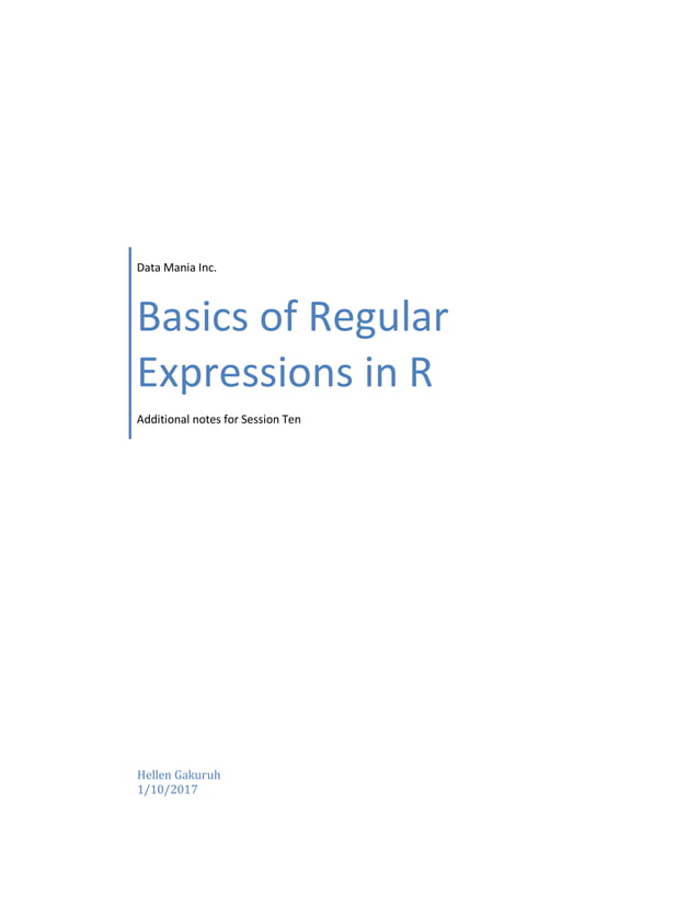 Introduction_to_Regular_Expressions_in_R | PDF | Programming Languages ...
