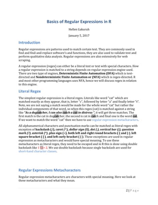 Introduction_to_Regular_Expressions_in_R | PDF | Programming Languages | Computing