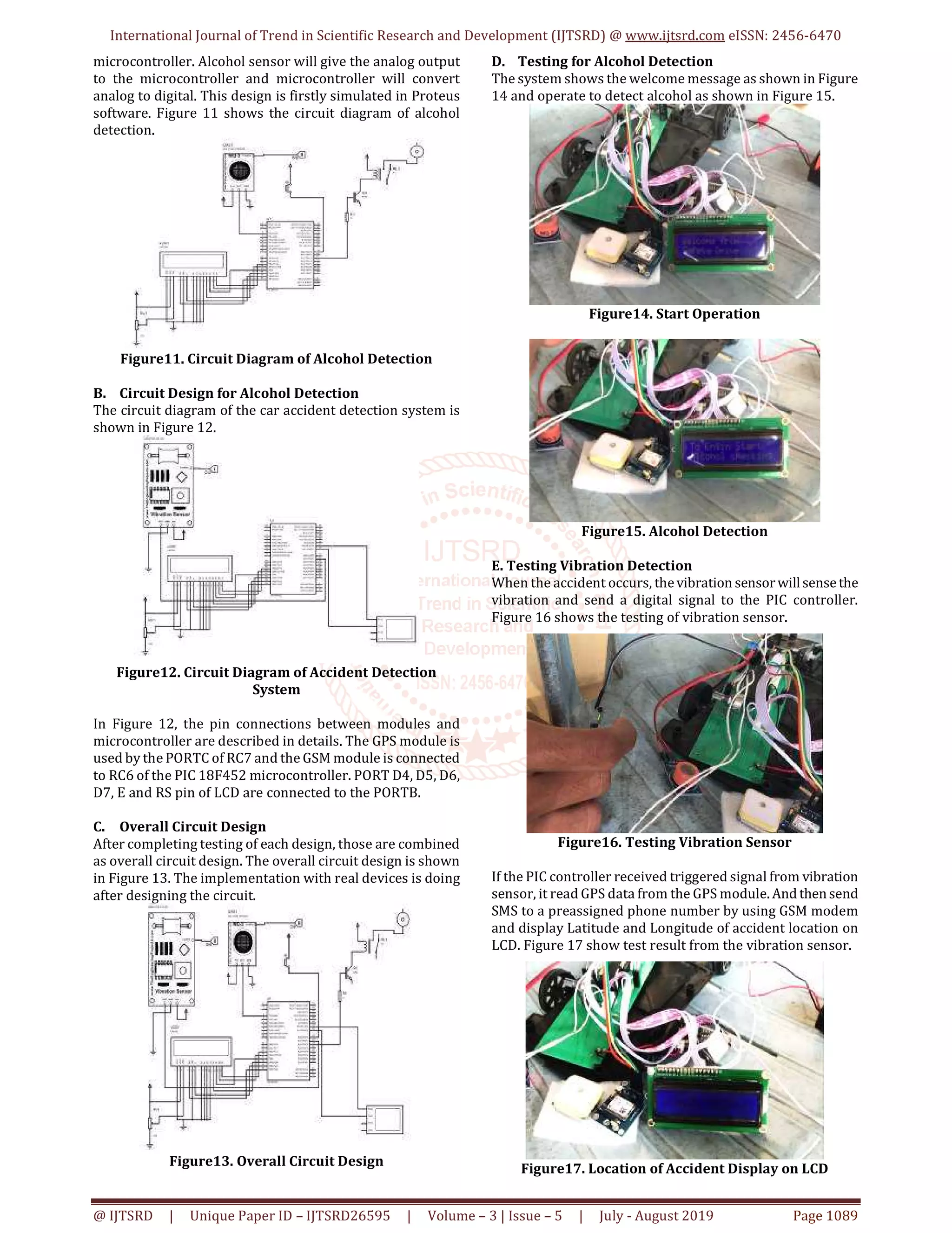 Design and Implementation of Alcohol Detector and Accident Detection ...