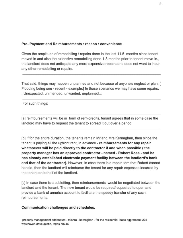 property management addendum | PDF | Home Insurance | Insurance