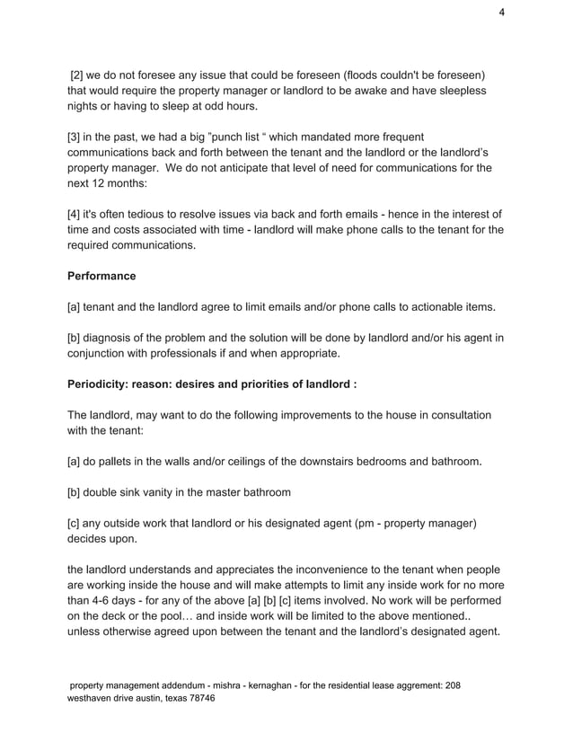 property management addendum | PDF | Home Insurance | Insurance