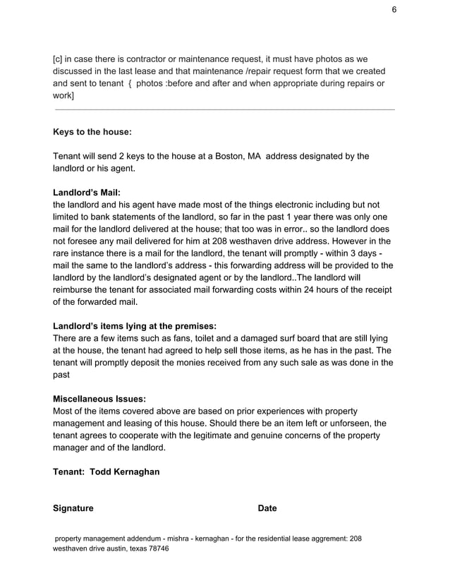 property management addendum | PDF | Home Insurance | Insurance