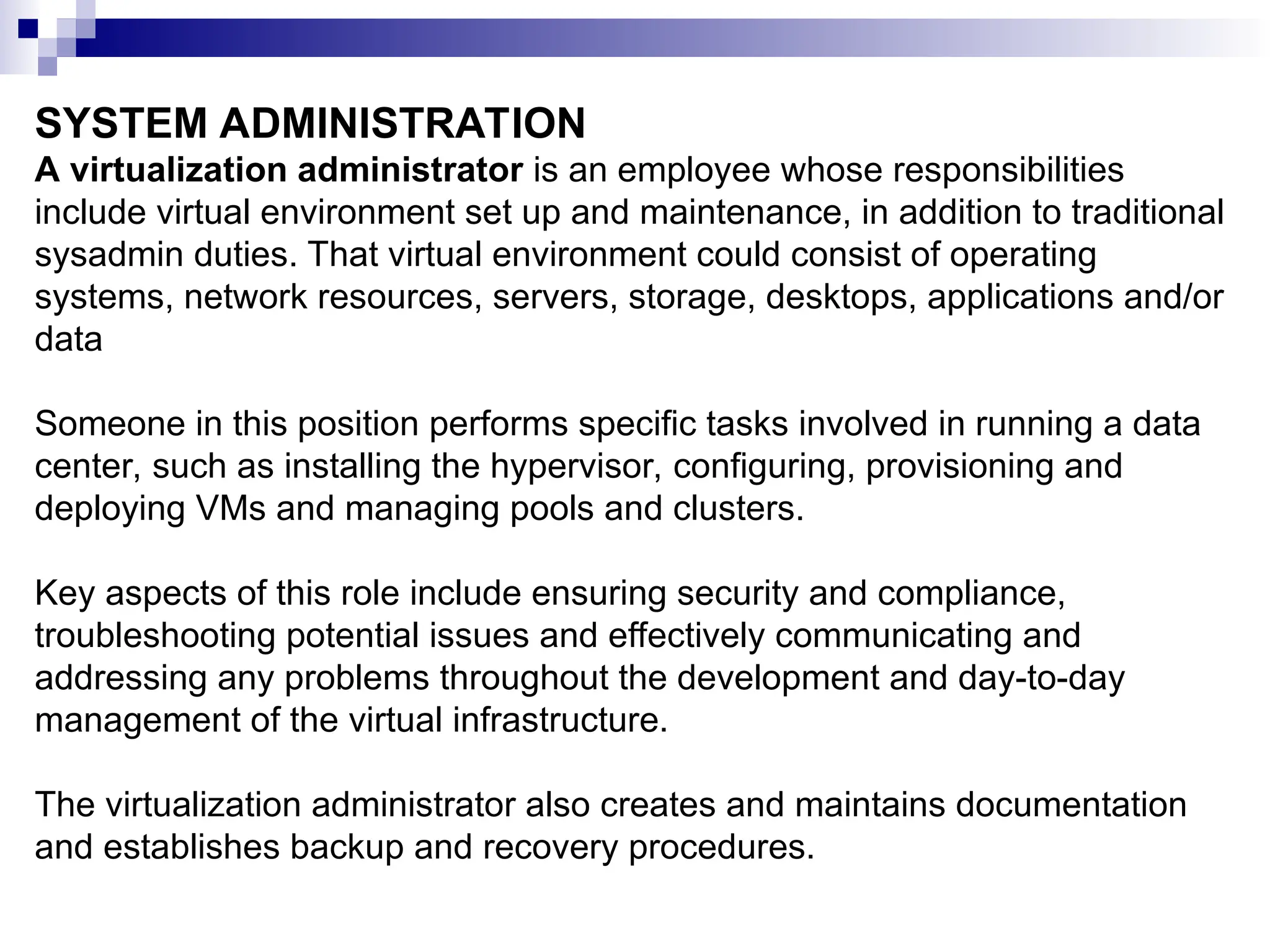 the world of systems administrators and maintenance | PPT