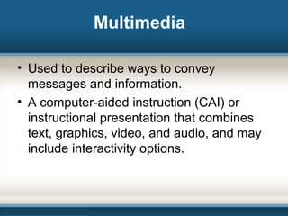 Instructional Multimedia Development | PPT