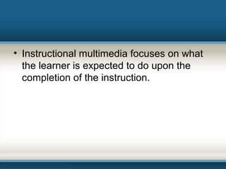 Instructional Multimedia Development | PPT