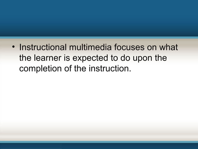 Instructional Multimedia Development | PPT