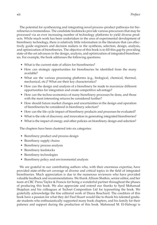 Integrated Biorefineries Design Analysis And Optimization Paul R Stuart | PDF