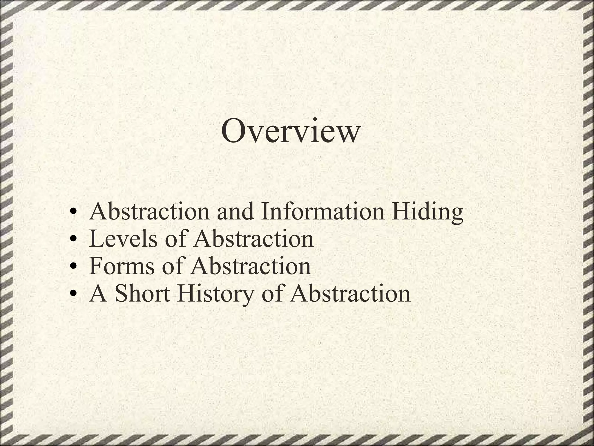 CSCI-383 Lecture 3-4: Abstraction | PPT