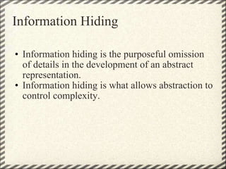 CSCI-383 Lecture 3-4: Abstraction | PPT