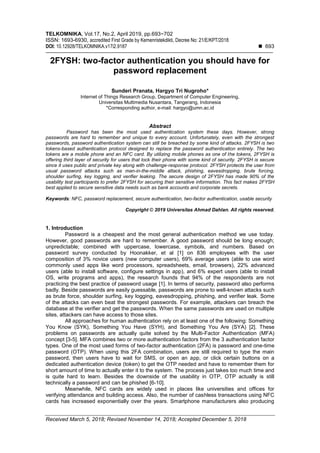 2FYSH: two-factor authentication you should have for password ...