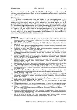 2FYSH: two-factor authentication you should have for password replacement | PDF | Internet ...