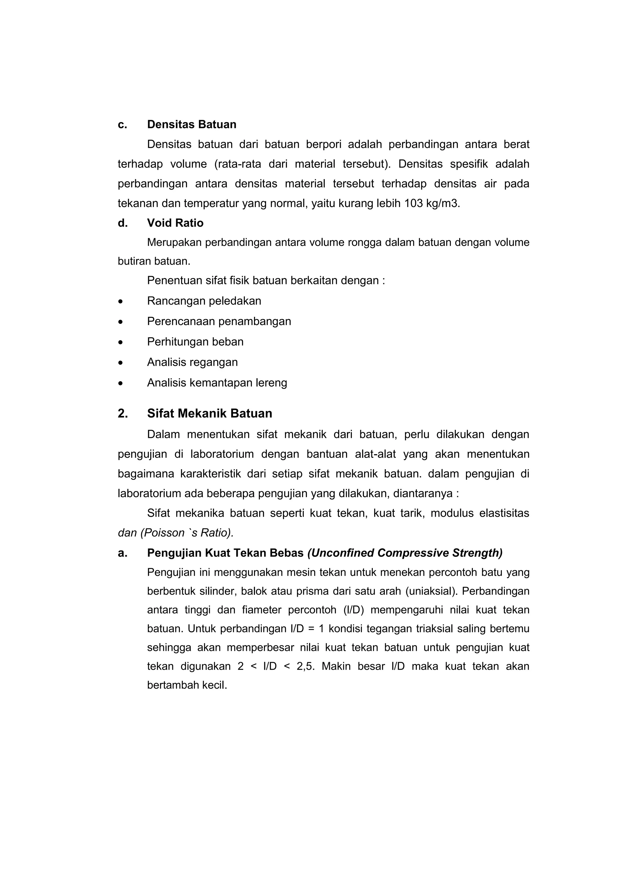 Mekanika Batuan | PDF