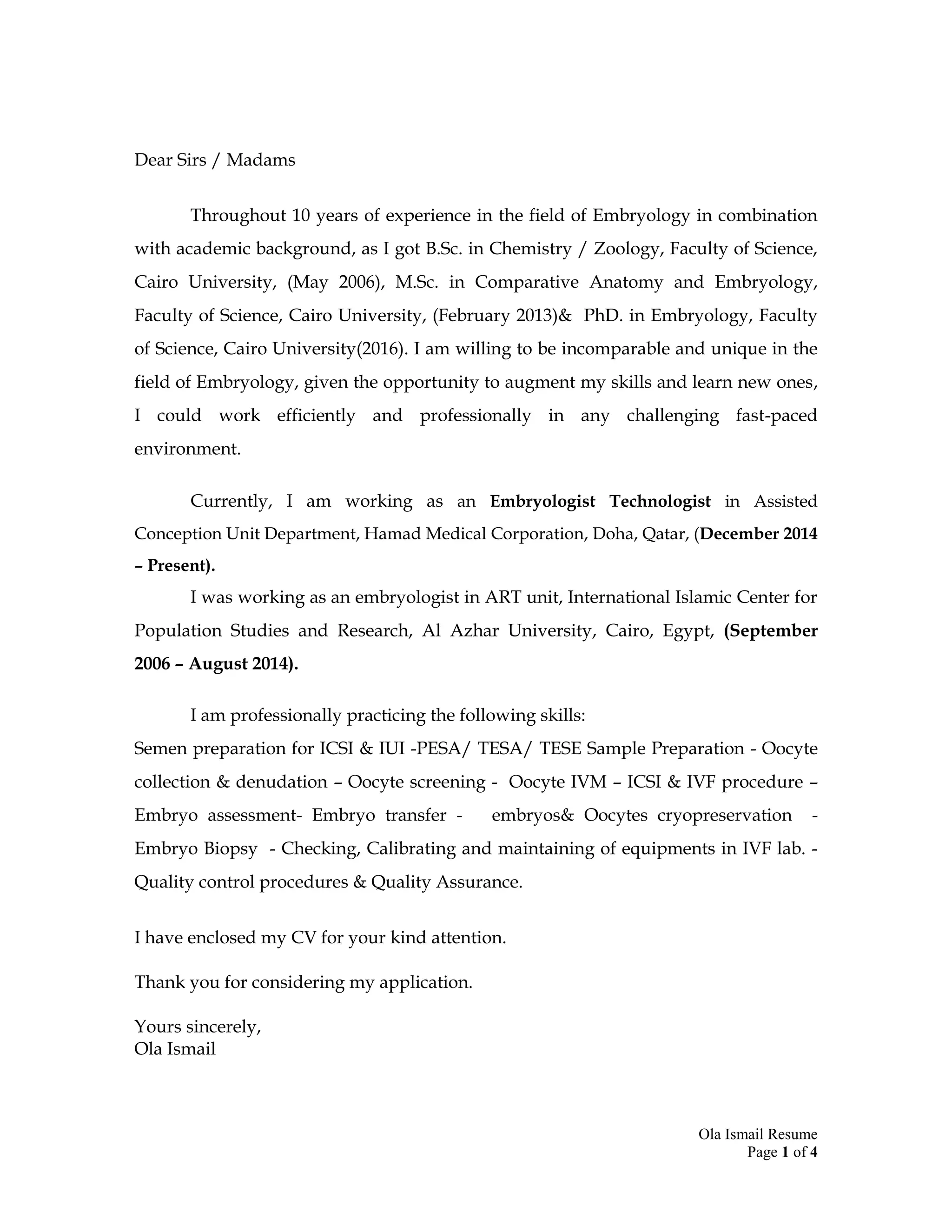 Dr.Ola Ismail Resume (5) | PDF