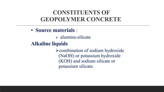 Geopolymer Cement | PPTX | Civil Engineering Industry | Industries