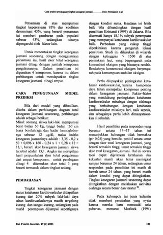 CARA PRAKTIS PENDUGAAN TINGKAT KESEGARAN JASMANI | PDF