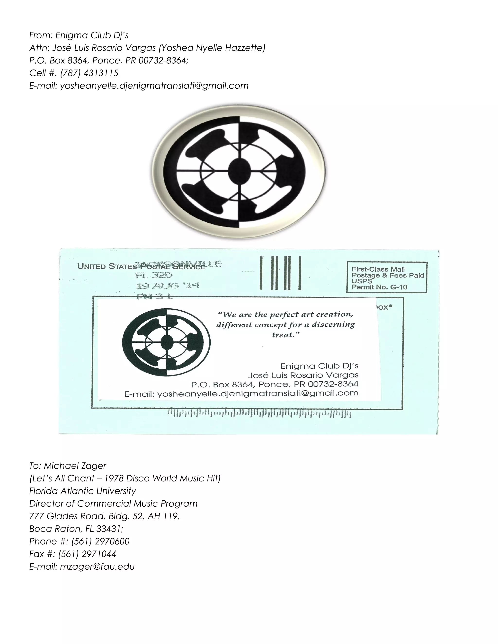 2014 Logo M Zager USPS Evidence | DOC | Contemporary Hits/Pop/Top 40 ...