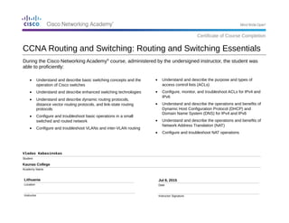 CCNA Routing and Switching - Routing and Switching Essentials | PPT