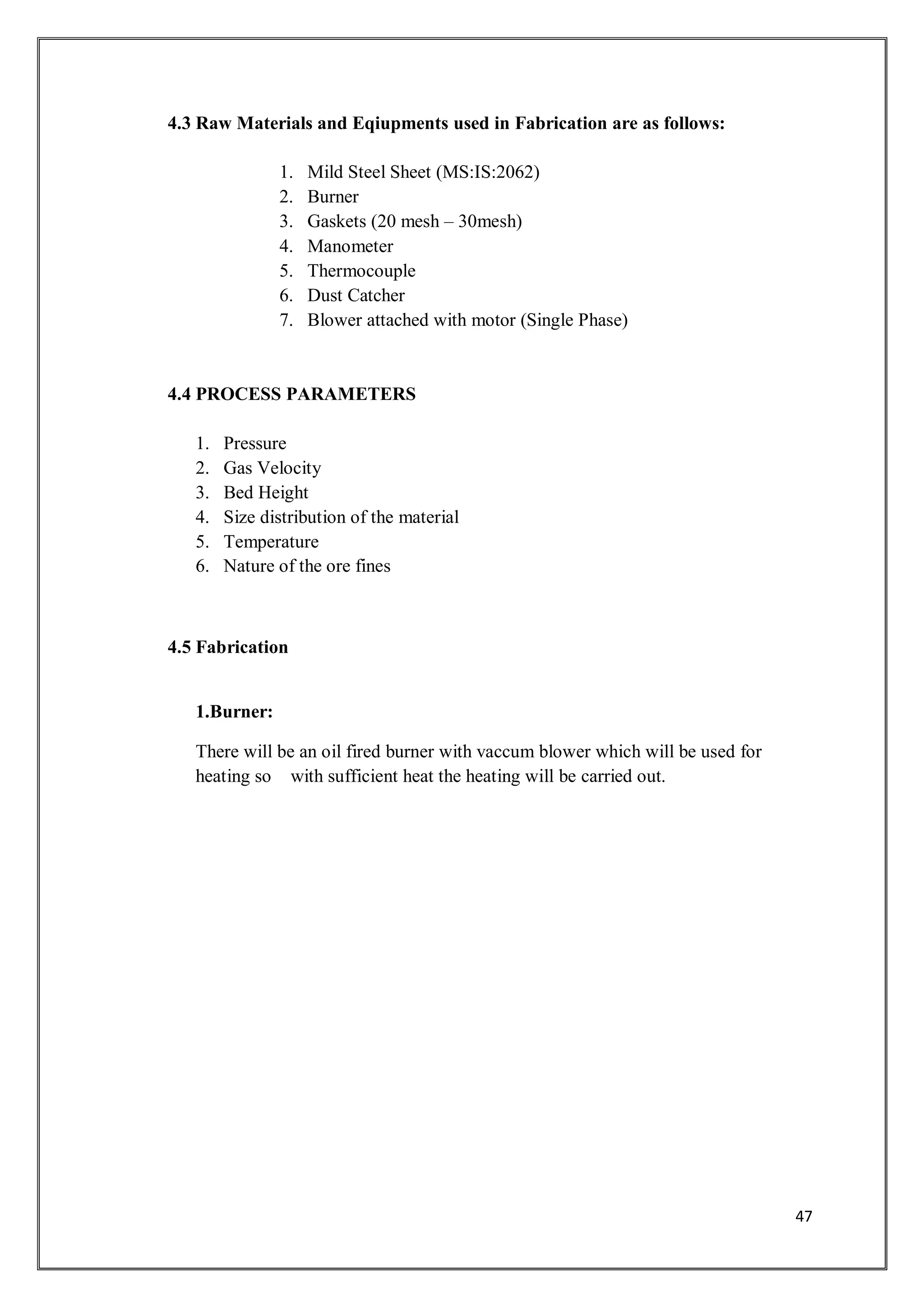 Design And Fabrication Of Iron Ore Sintering Machine | PDF